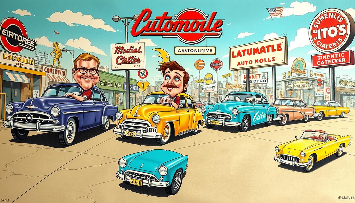 The Evolution of Caricatures in Automotive Art